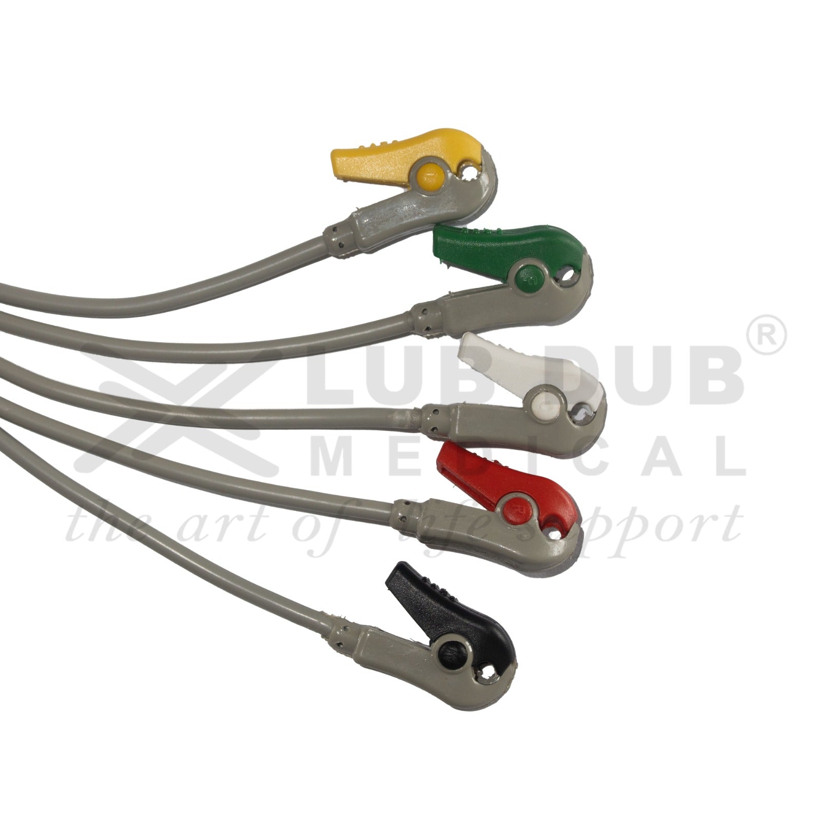 5 Lead ECG Cable Compatible with Schiller Samikhs/Truscope2 12 Pin Cli ...